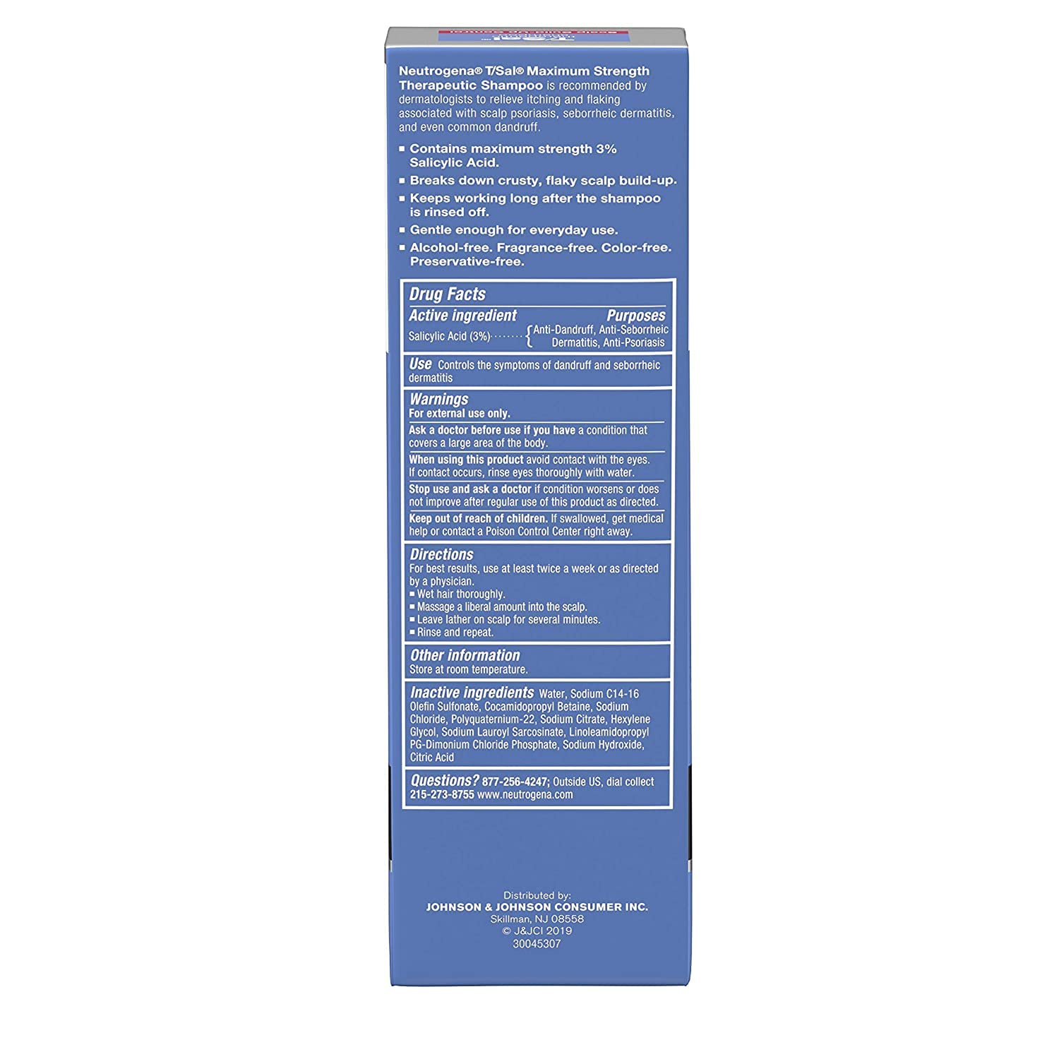Neutrogena T/Sal Shampoo, 4.5 Ounces