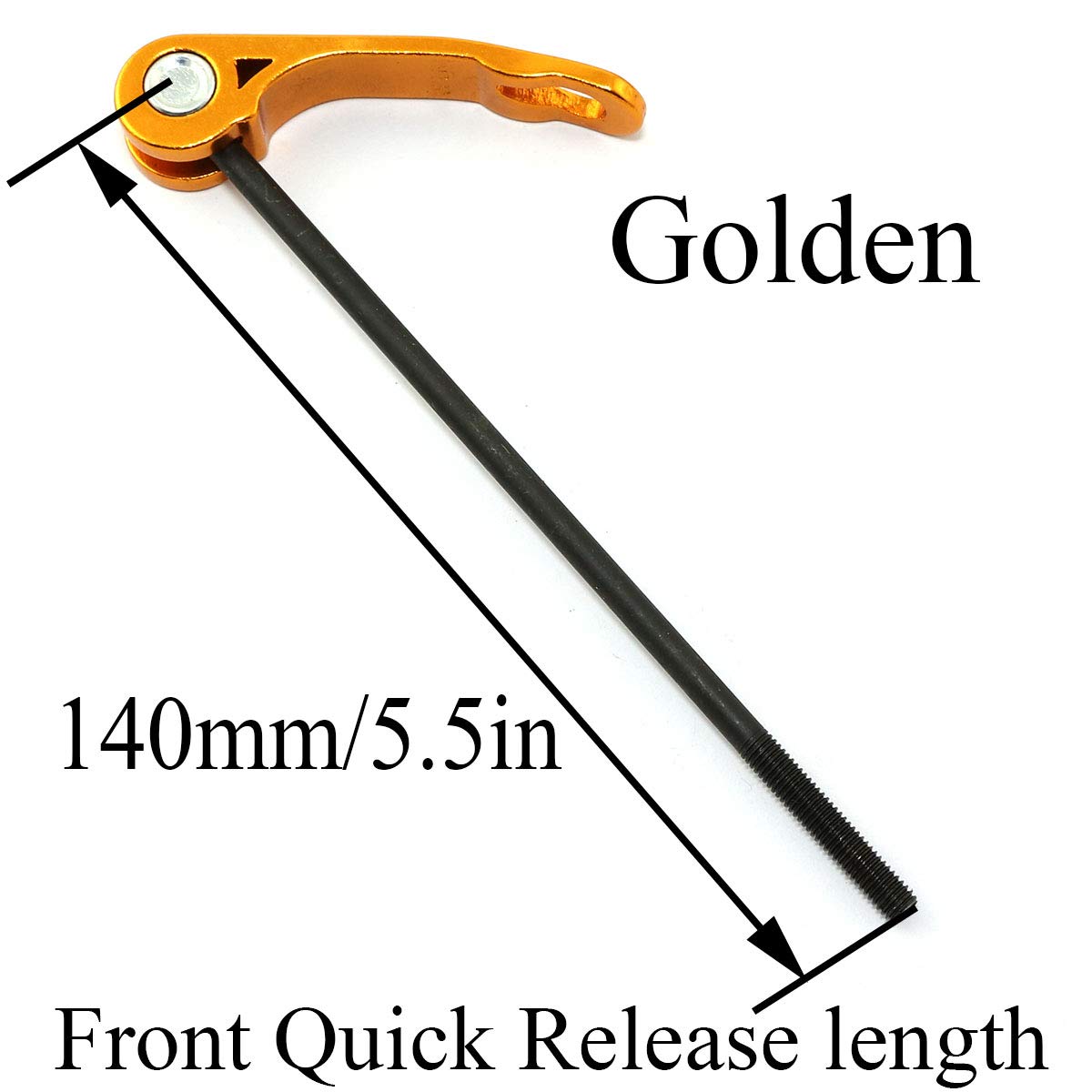 Pro Bamboo Kitchen Quick Release Wheel Front and Rear Axle Hollow Shaft Kit Golden Front and Rear Skewers Quick Release Clip Bolt Lever for Road Mountain Bicycle MTB