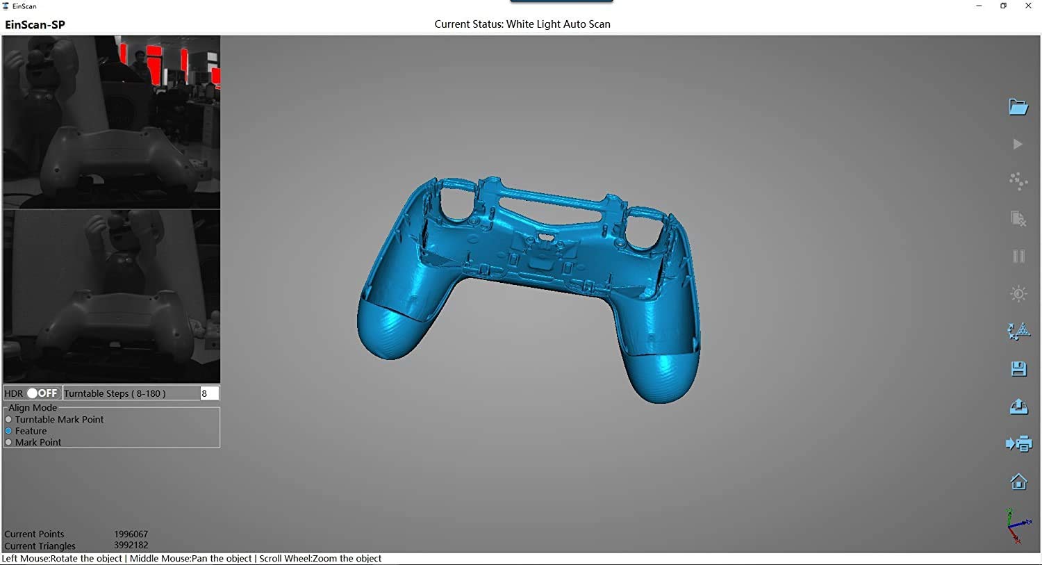 New EinScan SP V2 Desktop 3D Scanner 0.05mm Accuracy 0.17mm Resolution 1s Scan Speed Fixed/Auto Dual Mode with UMAX 3D Scanning kit & Two Year Warranty