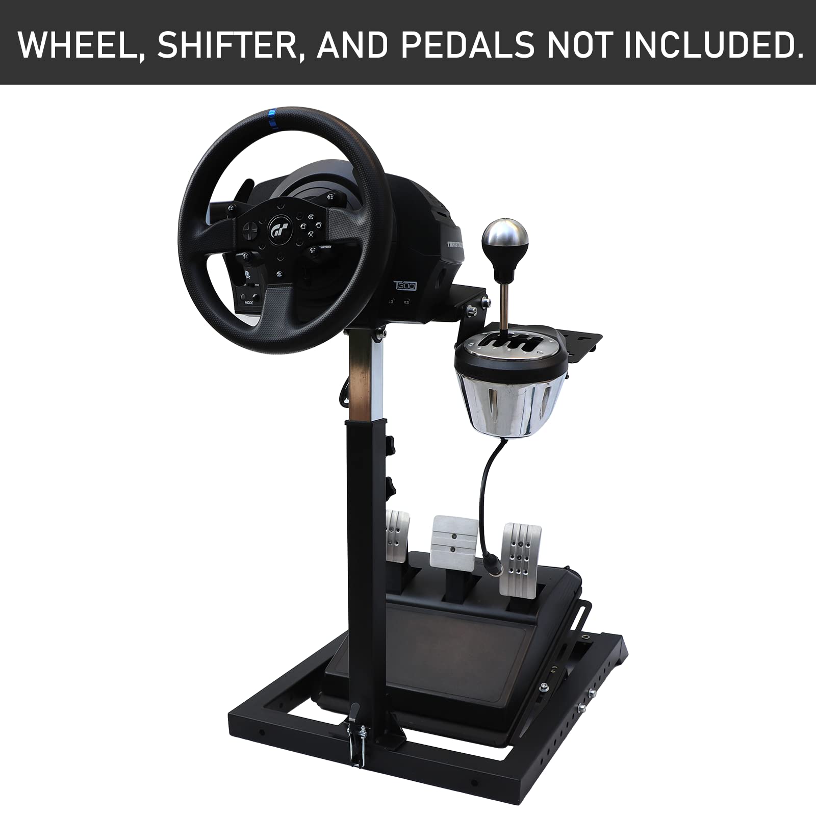 YXHARD Racing Wheel Stand, Height Adjustable & Foldable Steering Wheel Stand Compatible with G25,G27,G29,G920 T150 T300 T500 Gaming Cockpit