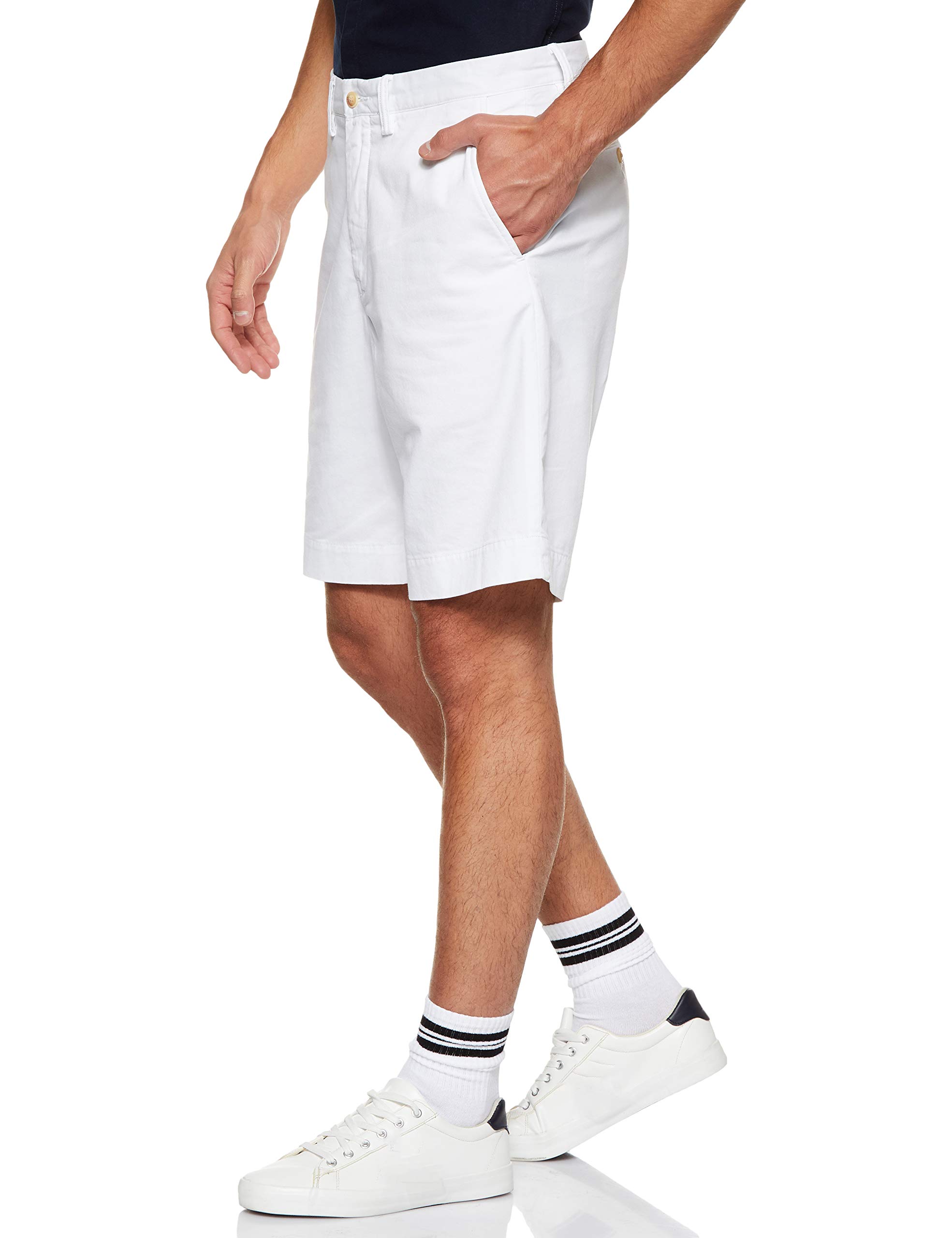 Polo Ralph Lauren Mens Stretch Classic Fit Chino Shorts (35, White)
