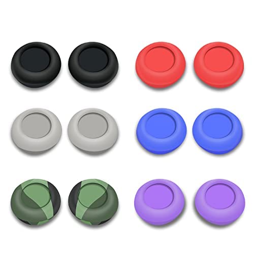 SEAFER Thumb Caps for Oculus Quest 2 / Meta Quest, Sweat Free 100% Silicone Smooth Precision Antislip Rubber Thumb Grip Caps For Oculus Quest 2 Accessories (6 Colors)