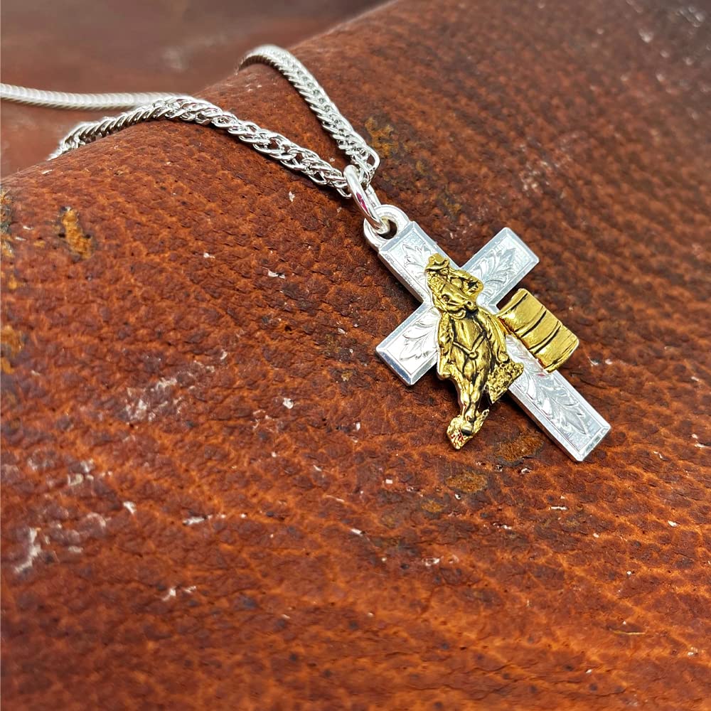 Montana Silversmiths Women's Barrel Racer Cross Necklace Multi One Size