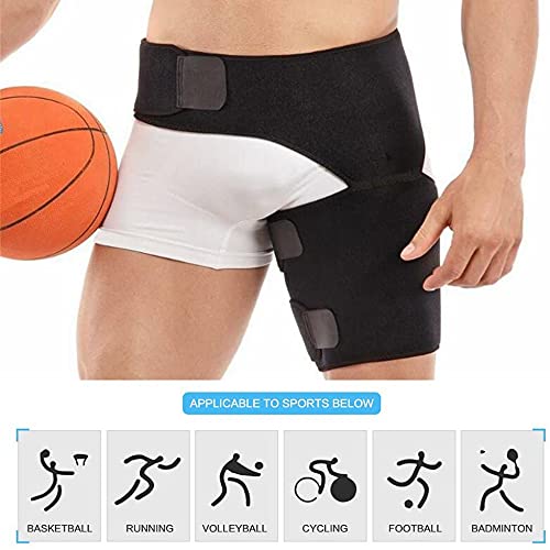 Tzrofpl Thigh Support Compression Adjustable Support for Hip, Groin, Hamstring Brace, Thigh, and Sciatic Nerve Pain Slip-Resistant Design for Maximum Relief and Recovery