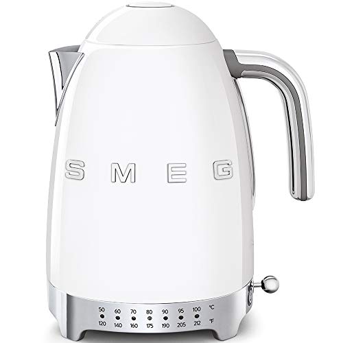 Smeg 50's Retro Style Aesthetic Variable Temperature Kettle, White