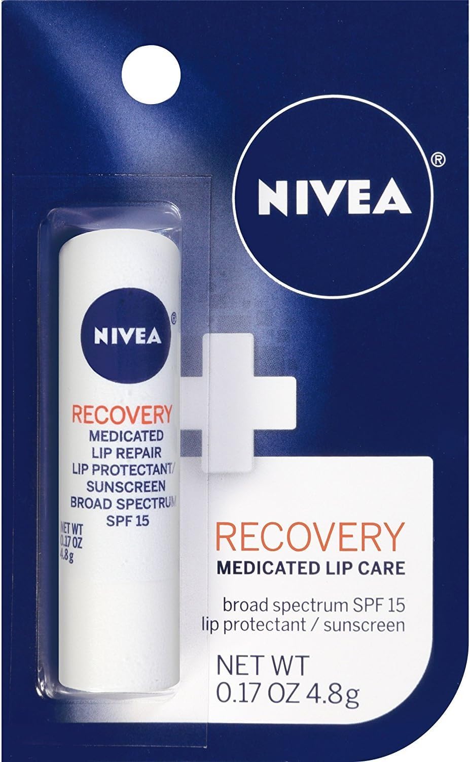 Nivea A Kiss of Recovery Medicated Lip Care SPF 15-0.17 oz