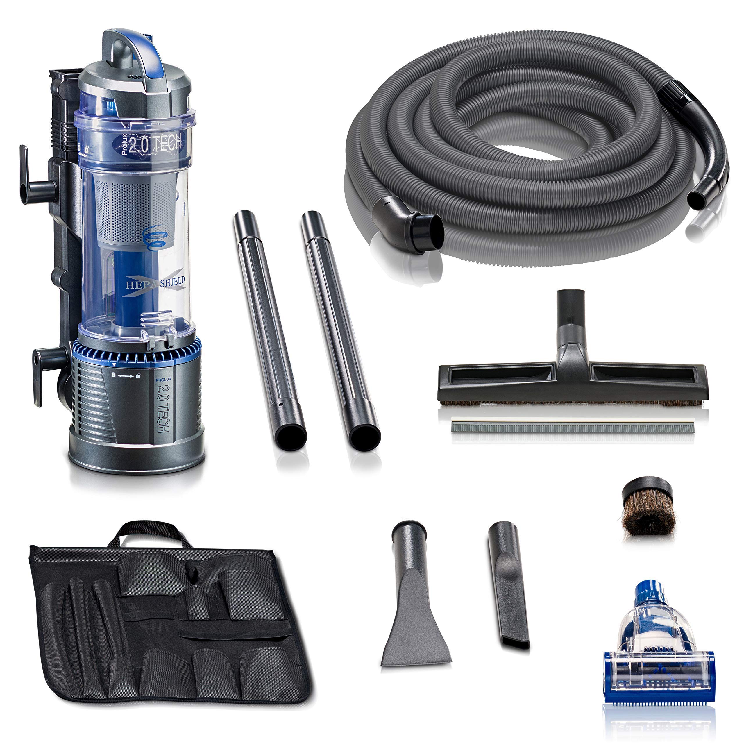 Prolux 2.0 Powerful Wall Mountable Bagless Garage Vacuum w/Attachments and Dual HEPA Filtration