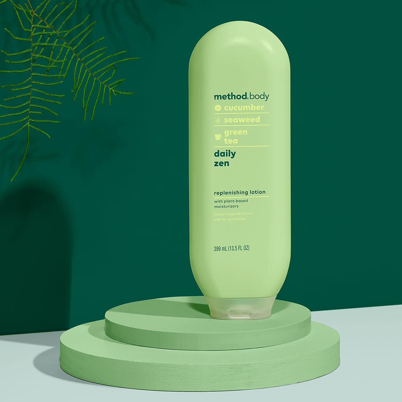 Method Daily Lotion, Daily Zen, Plant-Based Moisturizer for 24 Hours of Hydration, 13.5 fl oz (Pack of 1)