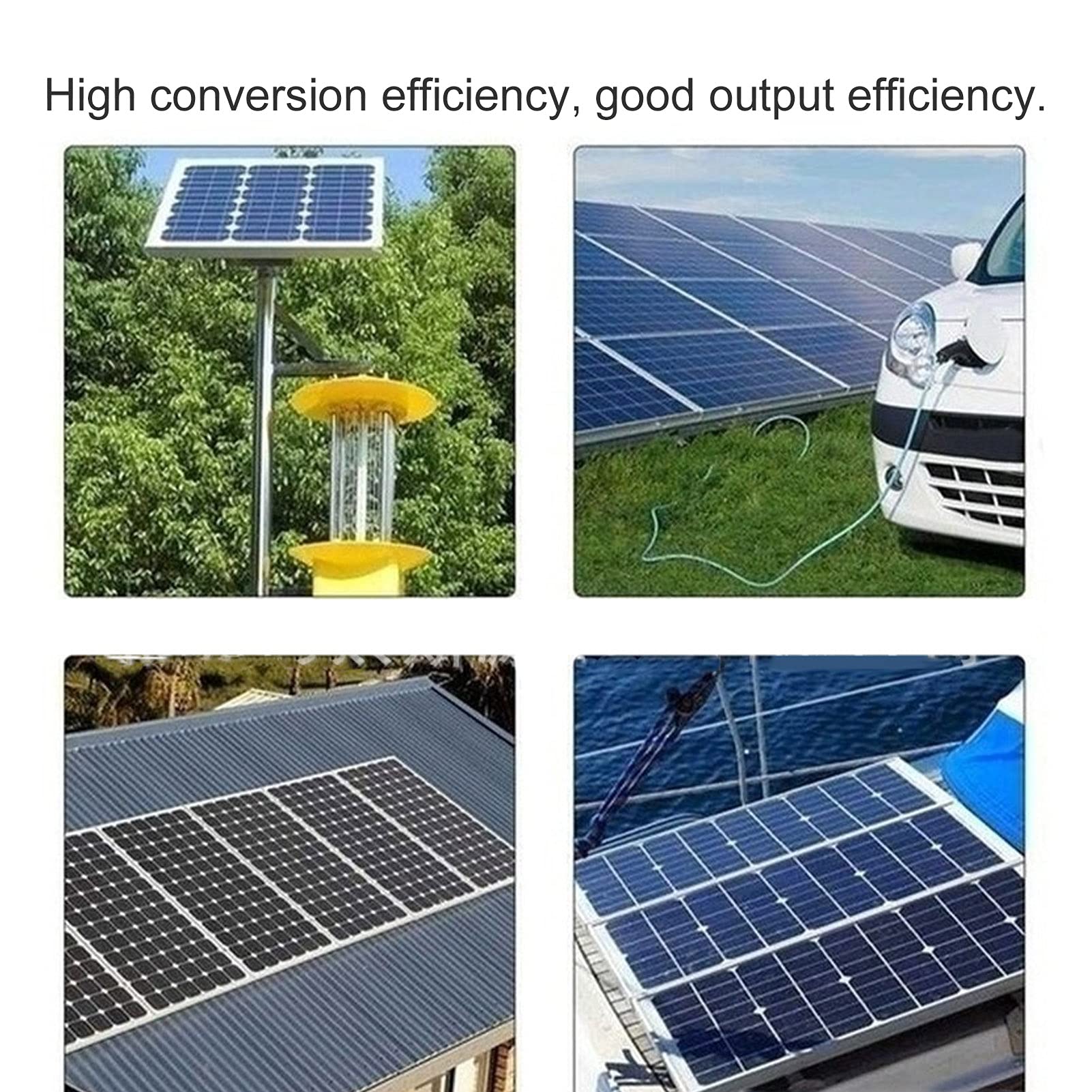 Shopping Spree Solar Panel Kit, 40W 18V 20A Solar Charge Controller Monocrystalline Silicon 280x280mm for Airplanes Satellites for Automobiles RVs Ships