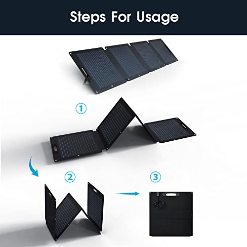 Portable monocrystalline Silicon Solar Panel, Black Appearance, high Light Transmittance, 200W, can be Connected in Series or in Parallel, Multiple Charging Modes(for SKA100/SKA1500/SKA2500)