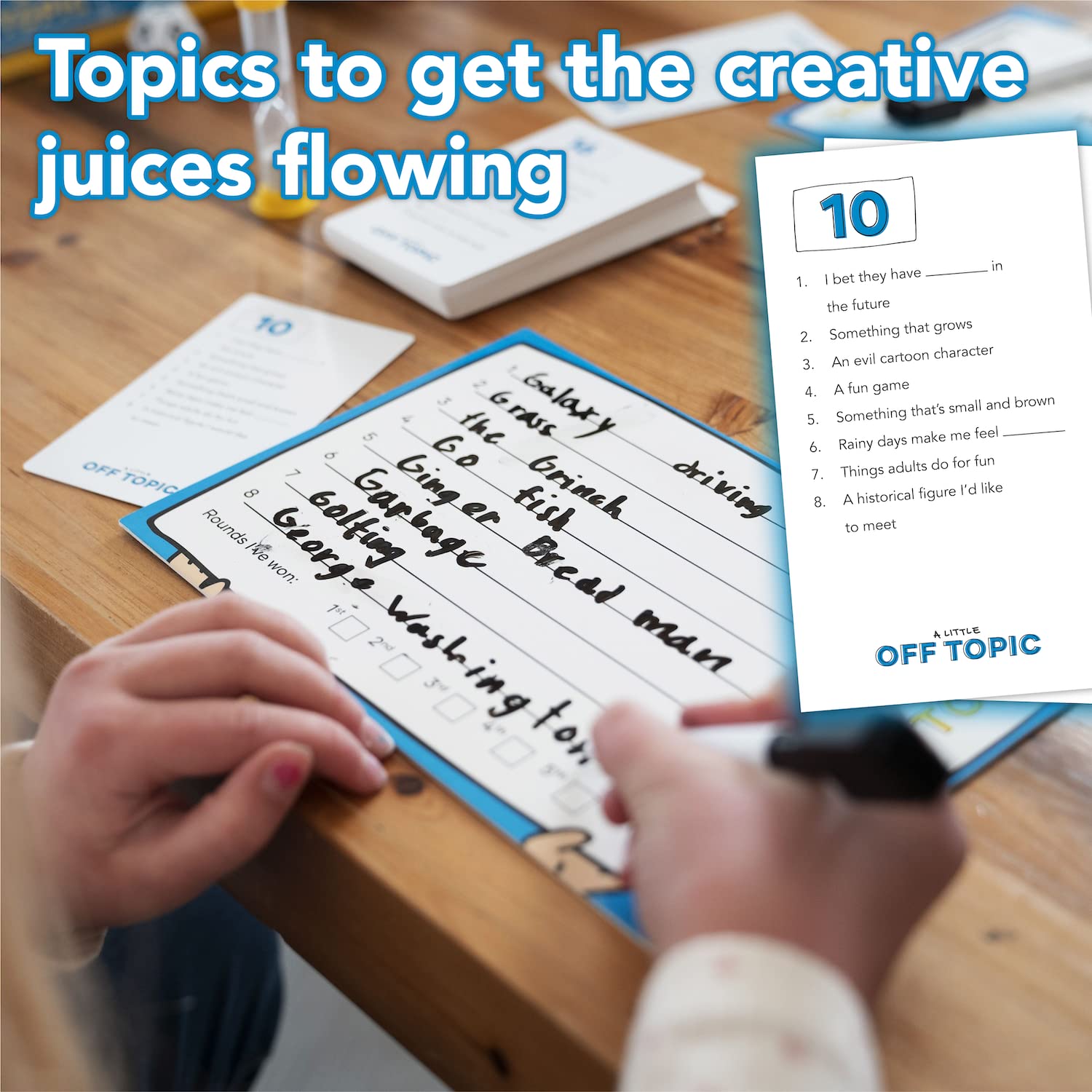 OFF TOPIC A Little Board Game for Kids 8-12 - Fun Card Game for Family Game Night Ages 8 and Up