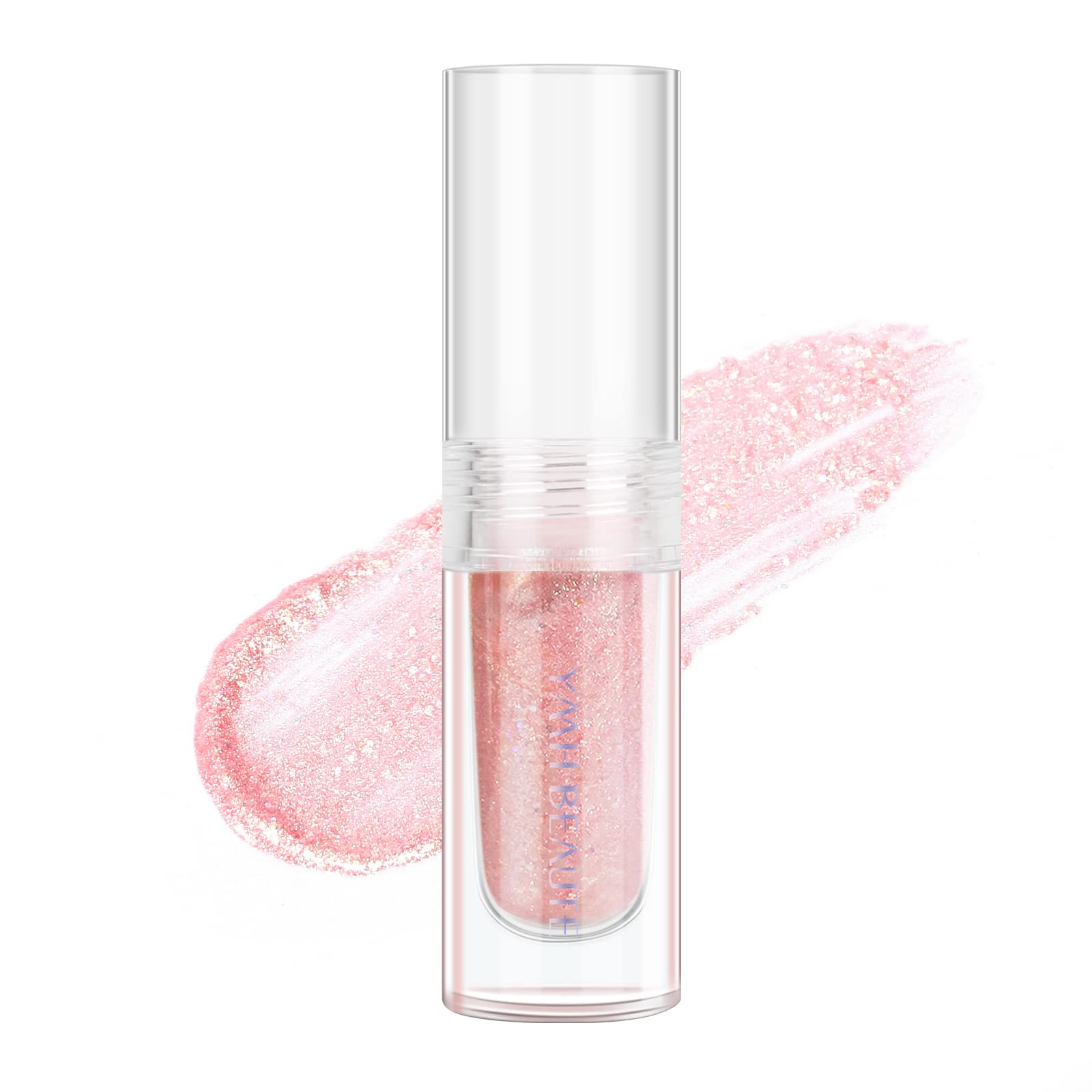 YMH BEAUTE Liquid Glitter Eyeshadow, Pigmented, Long Lasting, Quick Drying, Easy to Apply, Loose Glitter Glue for Eye Crystals Makeup (Purple - Green 05)