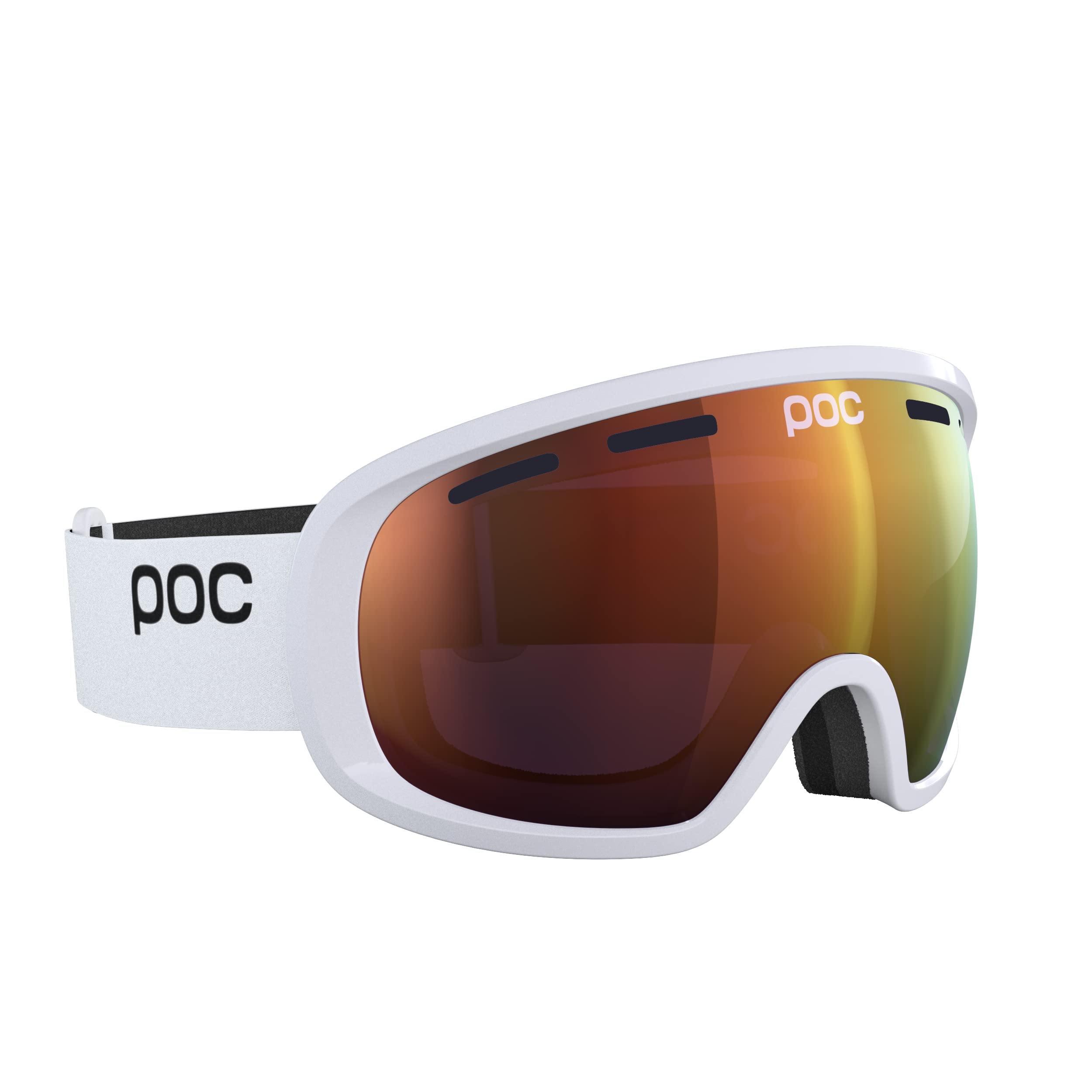 POC, Fovea Clarity Goggles for Skiing and Snowboarding, Lead Blue/Spektris Orange, One Size