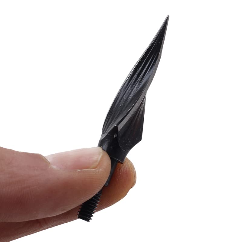SOPOGER Archery Broadheads 125 Grain Traditional Hunting Broad Heads 3 Blades Screw-in Arrow Heads Arrow Tips for Compound Bow Recurve Bow (6 Pack) (100 Grain-B)