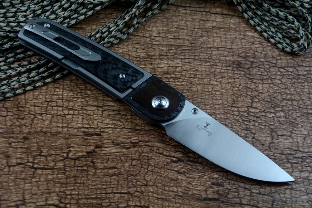 TwoSun TS342 Folding Knife Gentleman D2 Satin Blade TC4 Handle Outdoor Camping Hunting