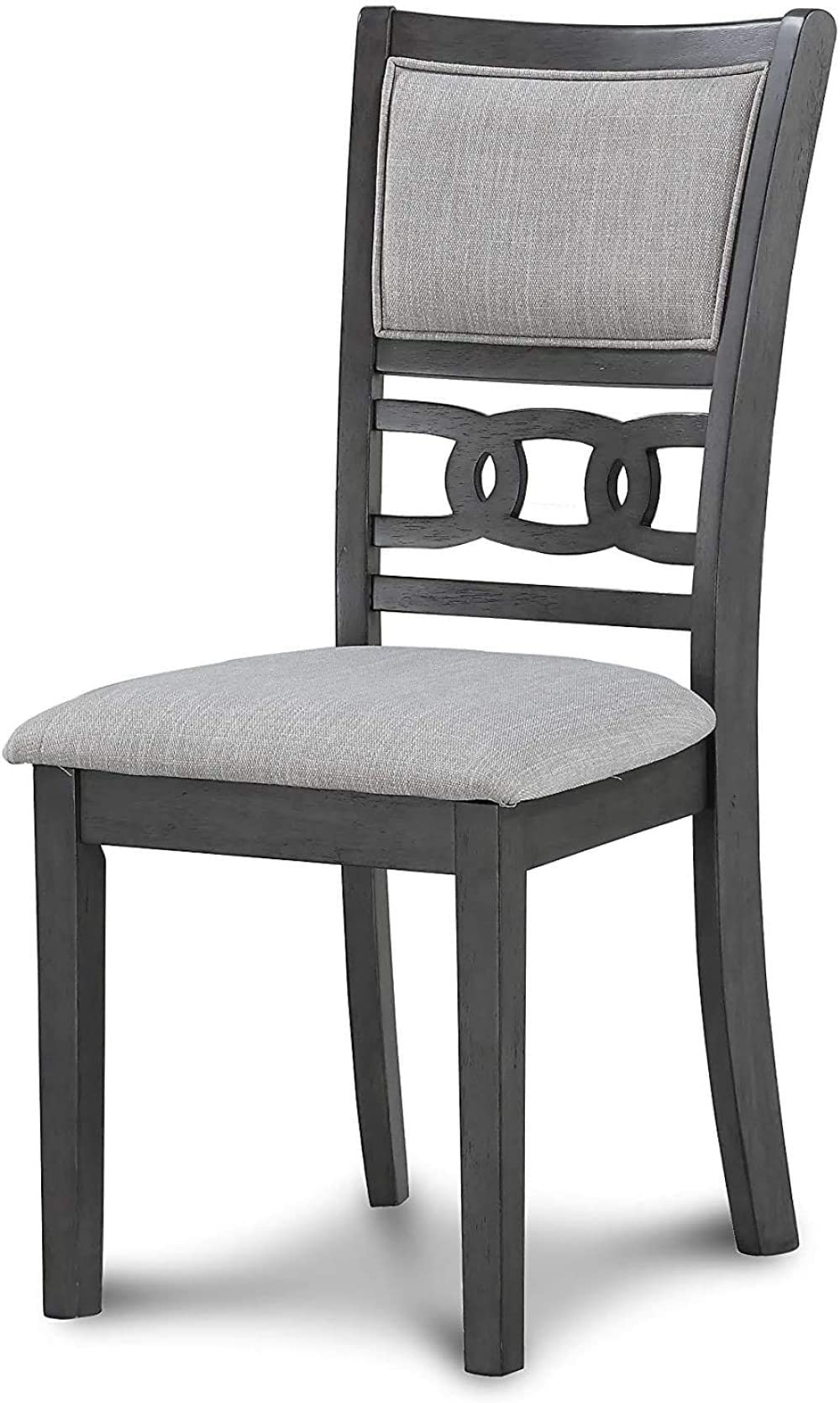 New Classic Furniture Gia 5-Piece Round Dining Set with 1 Dining Table and 4 Chairs, 47-Inch, Gray