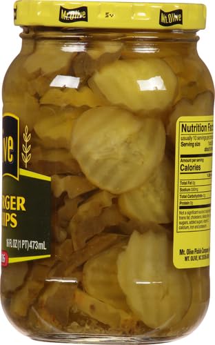 Mt. Olive Hamburger Dill Chips Pickles, 16 oz