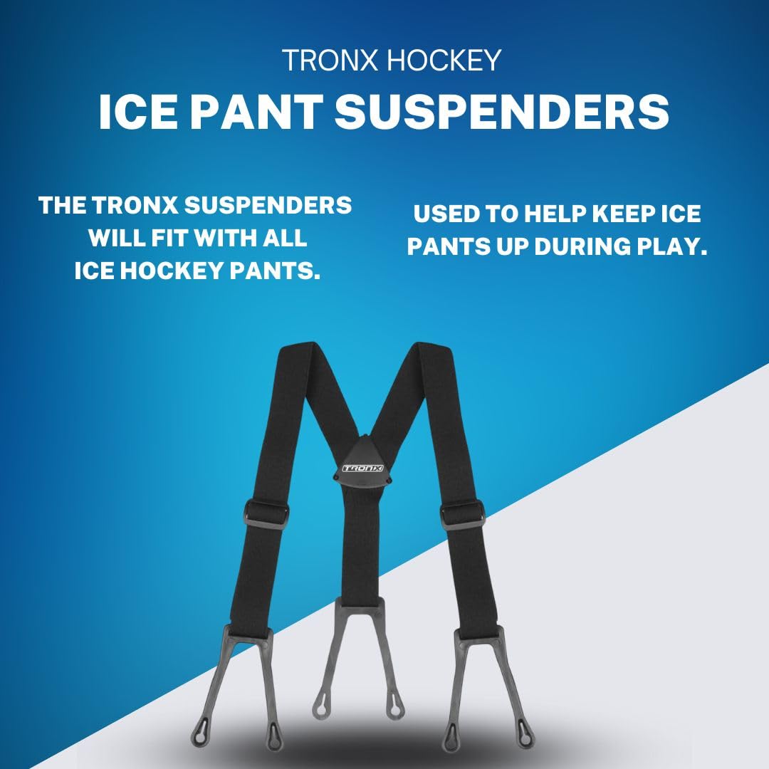 TronX Ice Hockey Pant Suspenders (Senior (32" - 50" Waist))