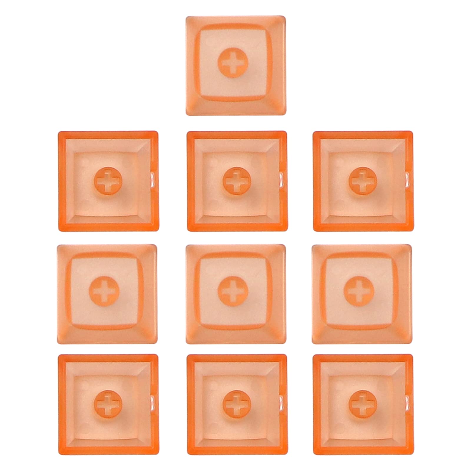 Yuisle DIY Gaming Keyboard 10Pcs XDA Profile Blank Key Transparent Layer PBT Color Backlit Keycaps for Mechanical Keyboard pbt Backlit keycaps