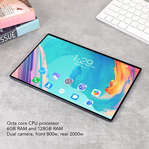 Zunate 10 inch Android 11 Tablet, 1920x1200 IPS FHD Display, 6GB RAM 128GB ROM, MT6750 Octa Core Processor, BT 4.2 Dual Band WiFi Tablet, 8800mAh Battery (Blue)