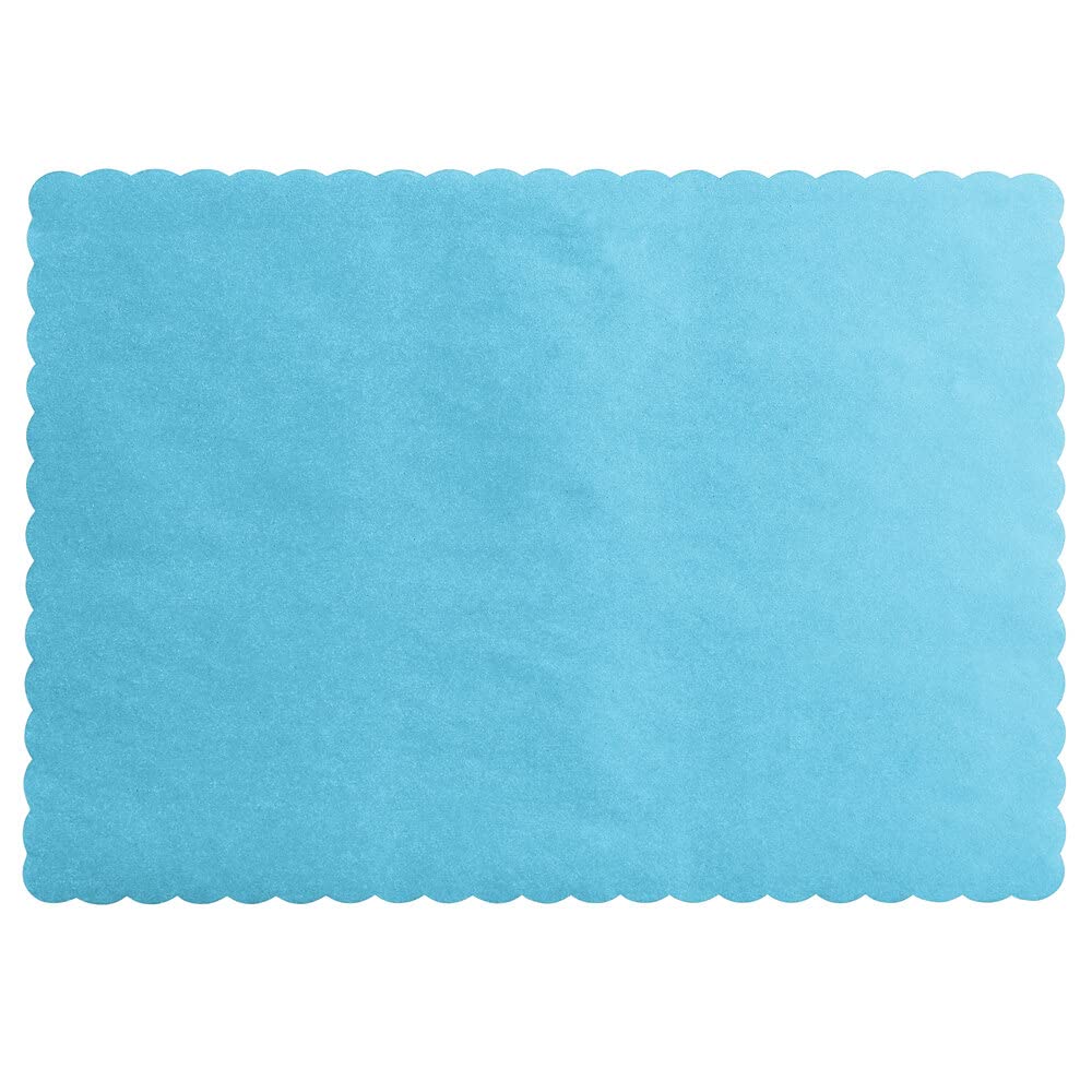 Scarsdale Supplies 10 x 14 Paper Placemats with Scalloped Edges | Disposable Converting Dining Table | Decorative, 10 x 14 inches