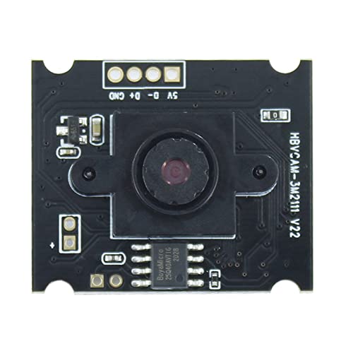 Yuisle OV3660 Camera Module Board 1080P 3MP 64/110 Degree Adjustable Manual-Focus MJPG/YUY2 for Face Recognition Projects
