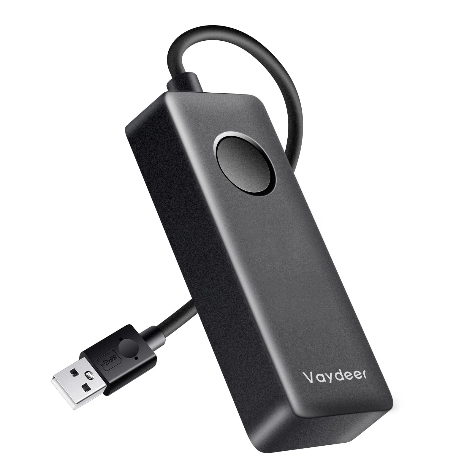 VAYDEER Mouse Jiggler USB Port Mouse Mover with ON/Off Switch Driver-Free and Memory Function , Mouse Movement Simulator black 9.84 inch Cable