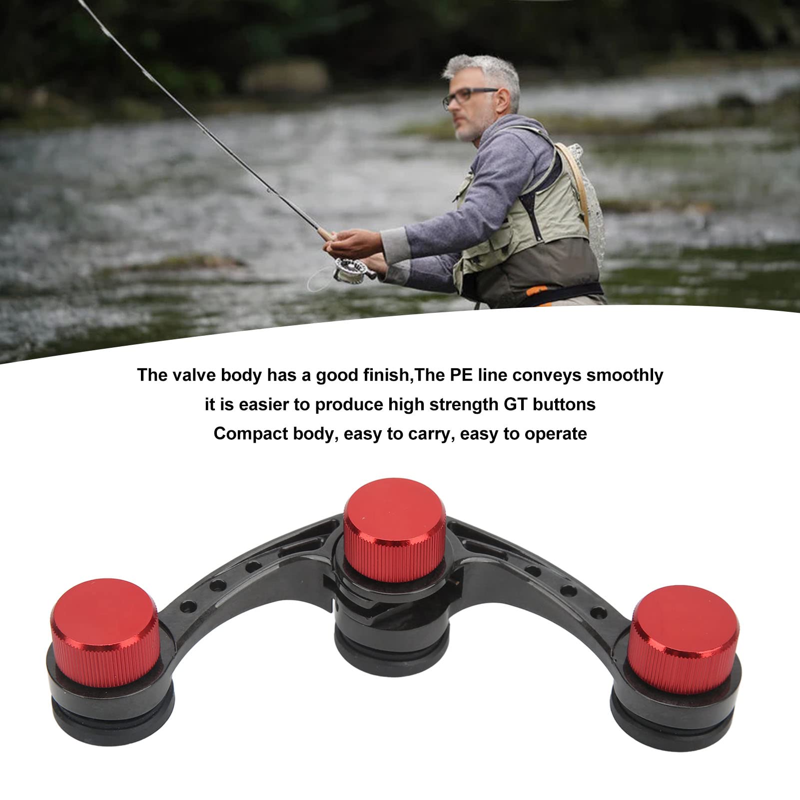 VBESTLIFE Fishing Bobbin Knotter Assist Knot Tool,GT FG PR Line Knotting Machine,Fishing Accessories(Red)