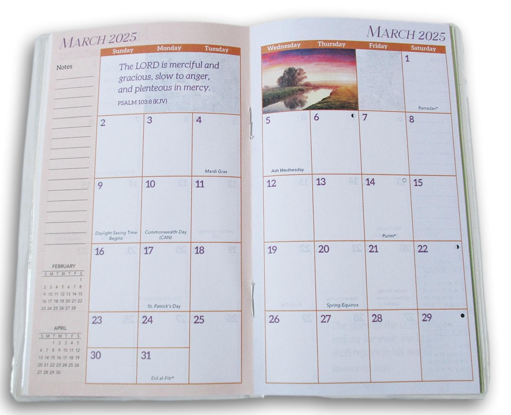 Scenic 2-Year Miniature Monthly Planner Book for 2023-2025 (Psalms)