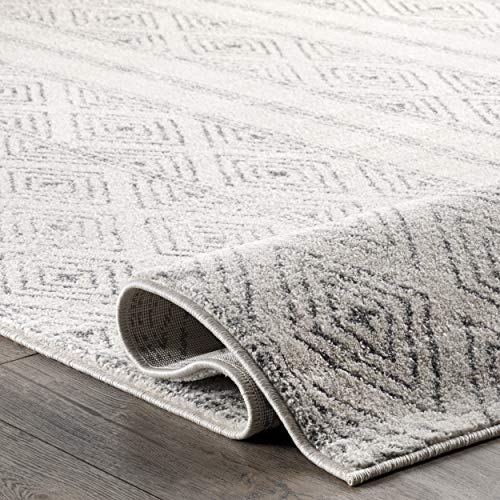 nuLOOM Sarina Tribal Diamonds Area Rug, 8x10, Grey