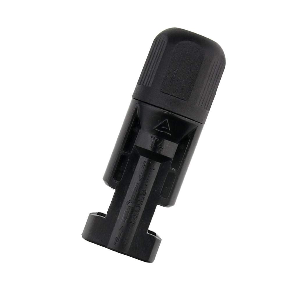 Sun YOBA 20 Pairs Cable Connectors Male/Female Safety Seal Ring Waterproof Solar Panel Cable Connectors Black