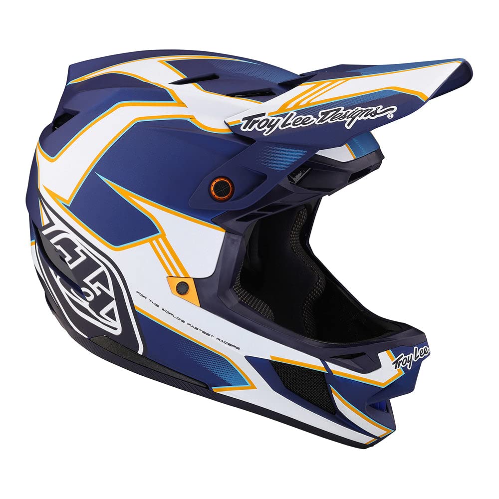 Troy Lee Designs Downhill D4 Composite Matrix Camo Full Face Bicycle Helmet for Max Ventilation Lightweight MIPS EPP EPS Racing Downhill BMX MTB DH - Adult Mens Womens Unisex (Blue, XL)