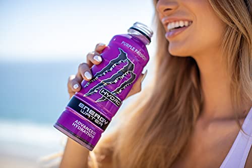 Monster Energy Hydro Energy Water, Purple Passion, 20 Fl Oz (Pack of 12)