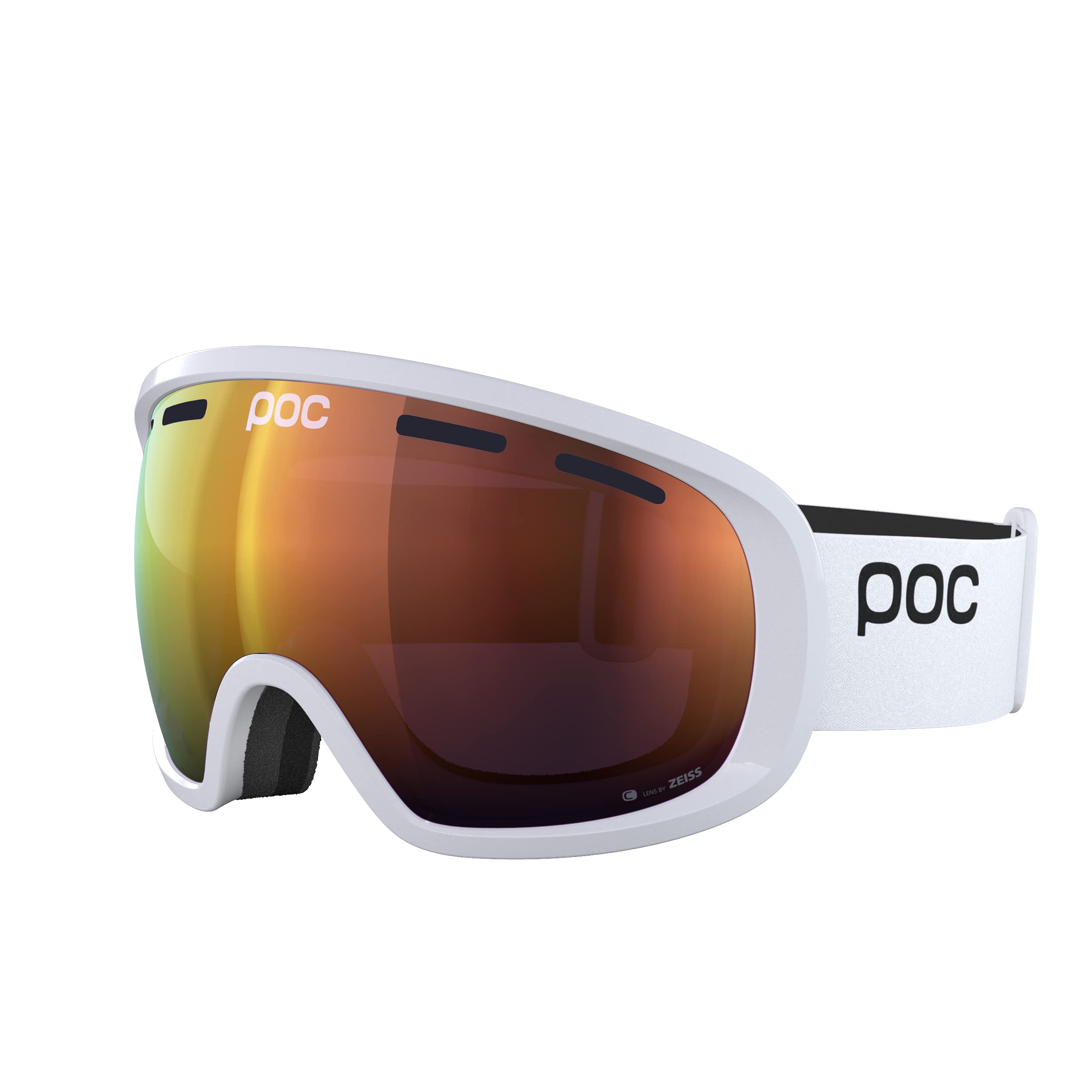 POC, Fovea Clarity Goggles for Skiing and Snowboarding, Lead Blue/Spektris Orange, One Size