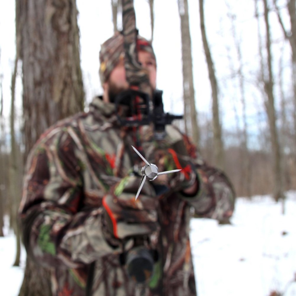 Muzzy Trocar 100 Grain 3-Blade Broadhead – 3 Pack, Multi, One Size,Silver