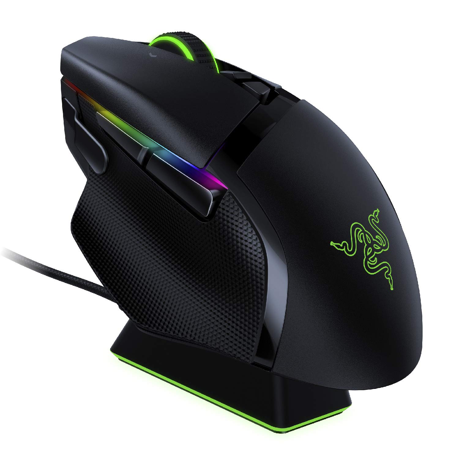 Razer Basilisk Ultimate HyperSpeed Wireless Gaming Mouse w/Charging Dock - Classic Black & Huntsman Tournament Edition TKL Tenkeyless Gaming Keyboard: Fastest Keyboard Switches Ever - Classic Black