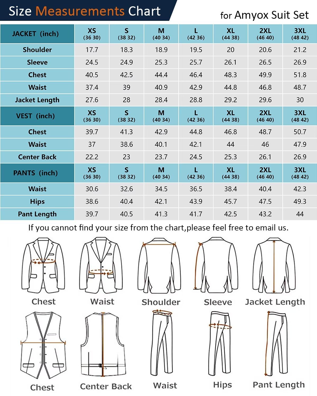Men Suits Slim Fit Black Business Wedding 3 Piece Tux Groomsmen Prom Blazer Jacket Vest Pants with Tie Men Suit Set XXL