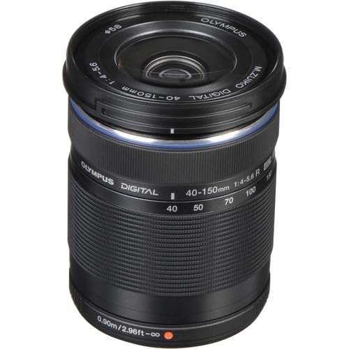 OM SYSTEM OLYMPUS M.Zuiko Digital 40-150mm F4.0-5.6 R Black For Micro Four Thirds System Camera, 3.75x Zoom Lens, Portable Design