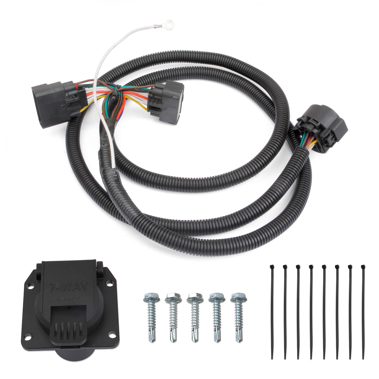 MITZONE RV Blade 7-Pin Trailer Wiring Harness Compatible with Ford F-150 2015-2020 Ranger 2019-2021