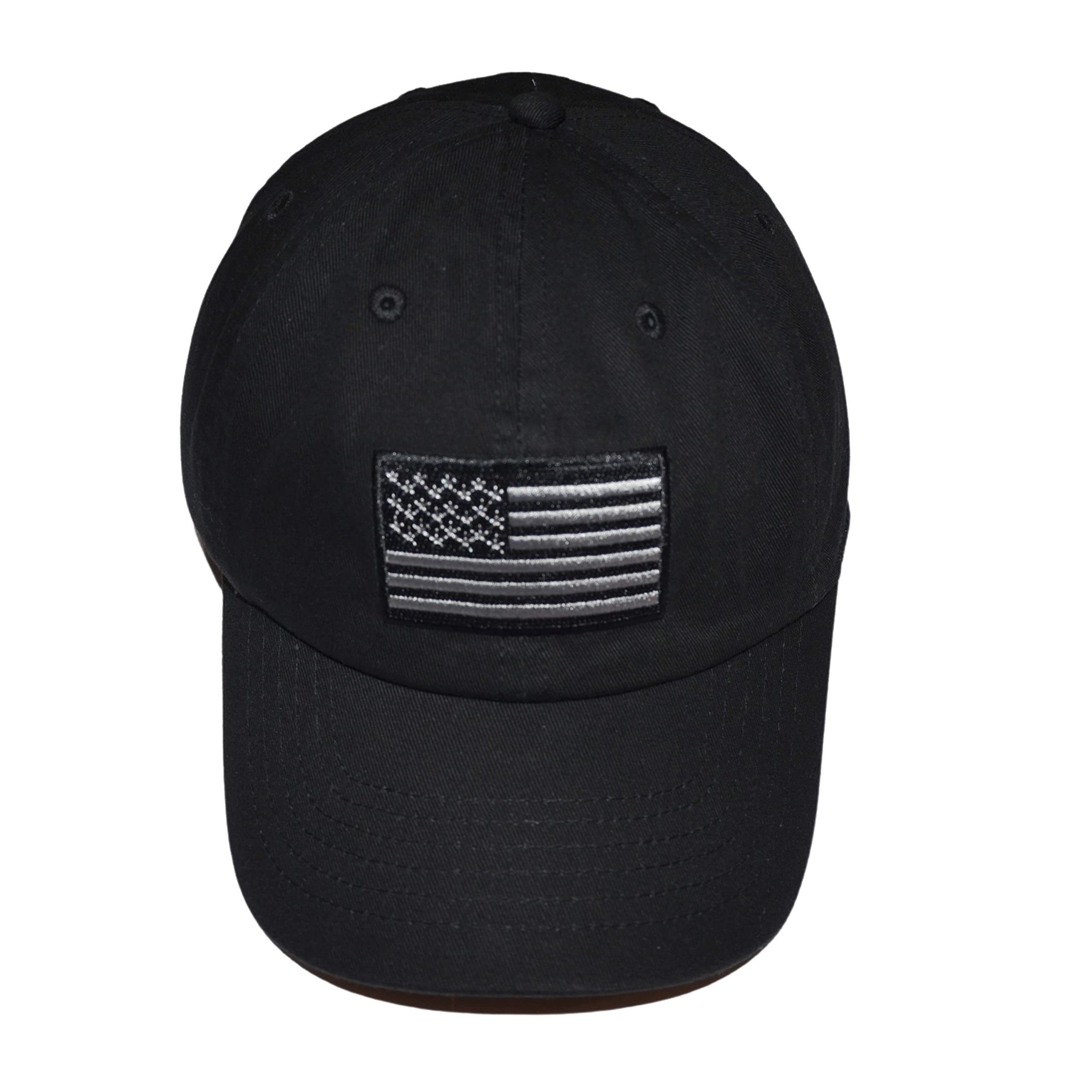 Newhattan American Flag Hat Camo Patriotic Hats USA Military Baseball Cap Unisex (B/W Camo)