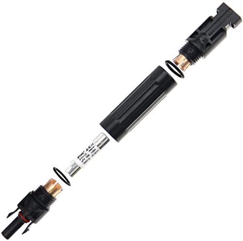 ZOOKOTO 2PCS Solar Panel PV Connector with Built in 15A Fuse Waterproof Solar Panel Cable Connector
