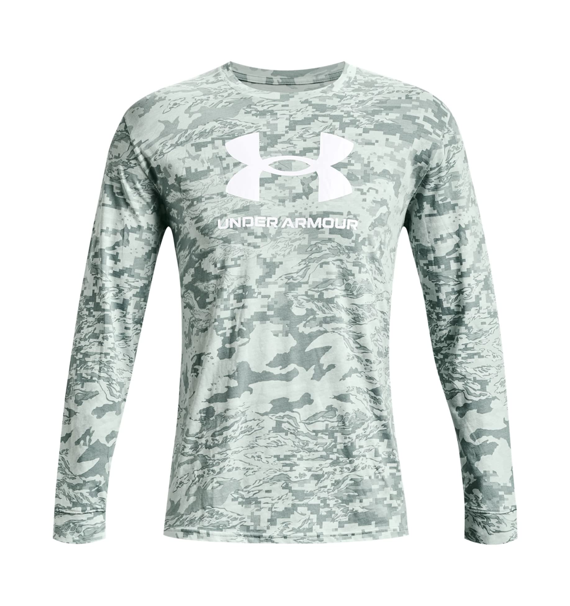 UA ABC Camo Long Sleeve T-Shirt - Opal Green - X-Large