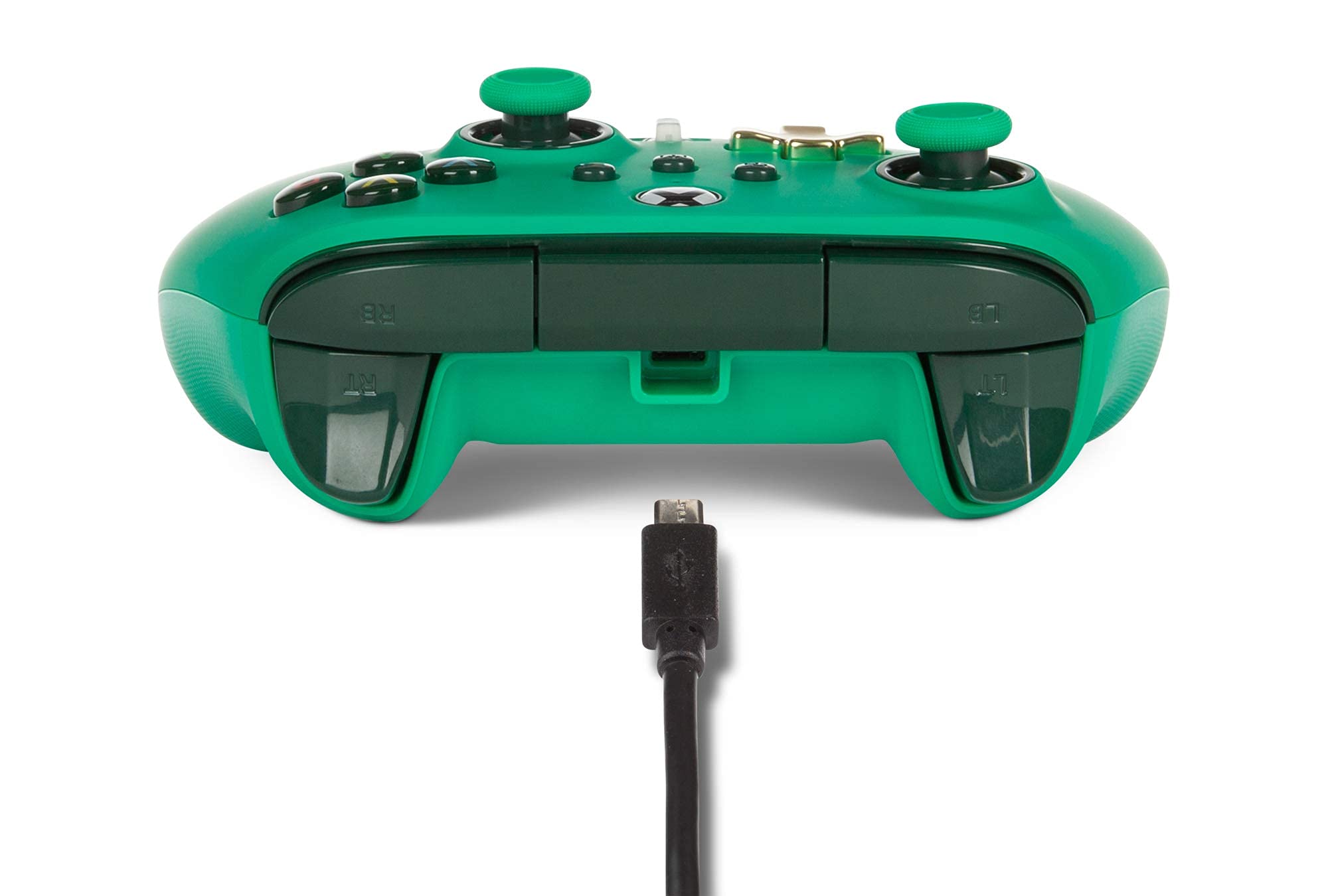 PowerA Enhanced Wired Controller for Xbox Series X|S - Green, Gamepad, Wired Video Game Controller, Gaming Controller, Works with Xbox One - Xbox Series X (Renewed)