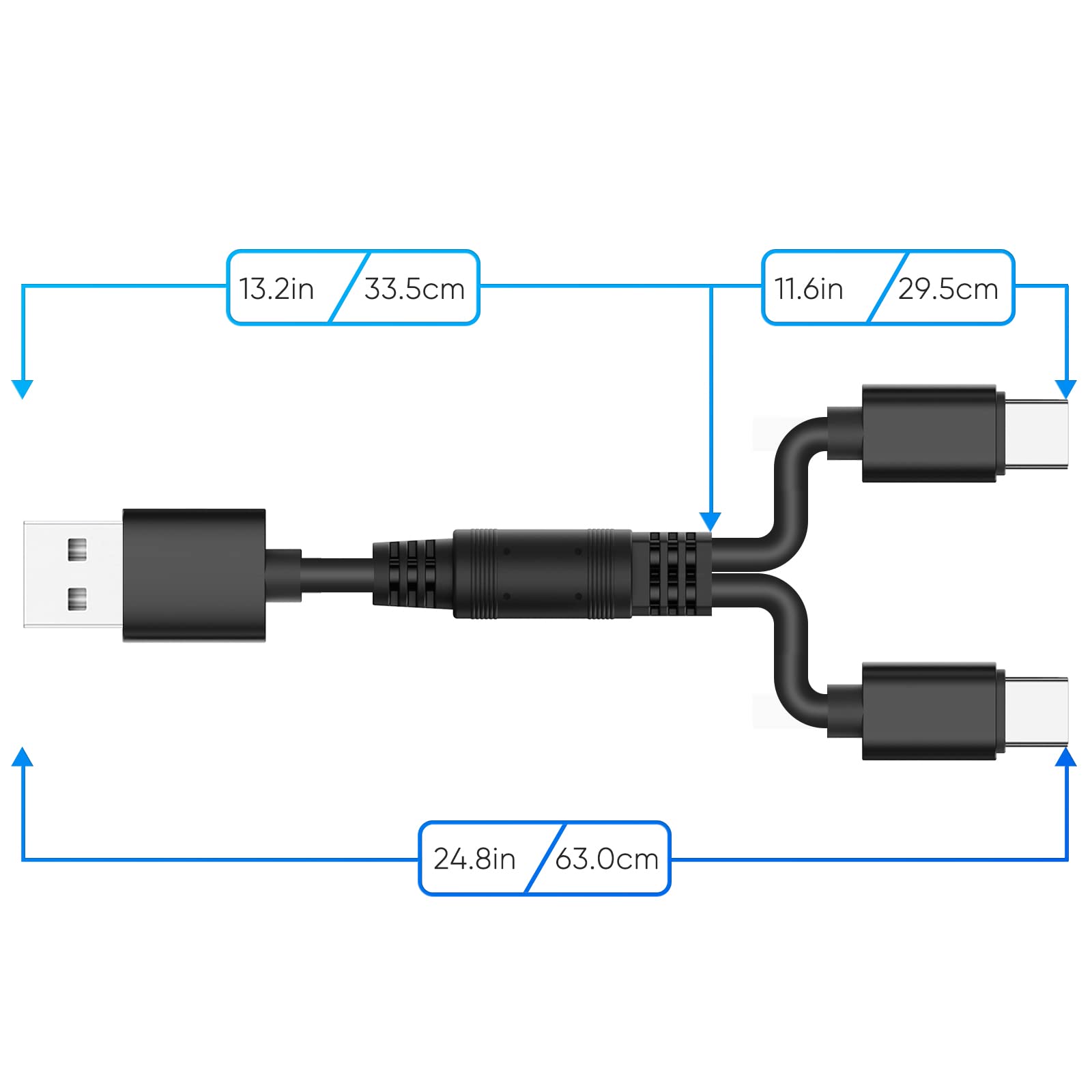 YUANHOT Controller Charging Cable and Mount for PS5/PSVR2,2-in-1 Charger Cord Kit Games Storage Charger Controller Accessories for PS5/ PSVR2