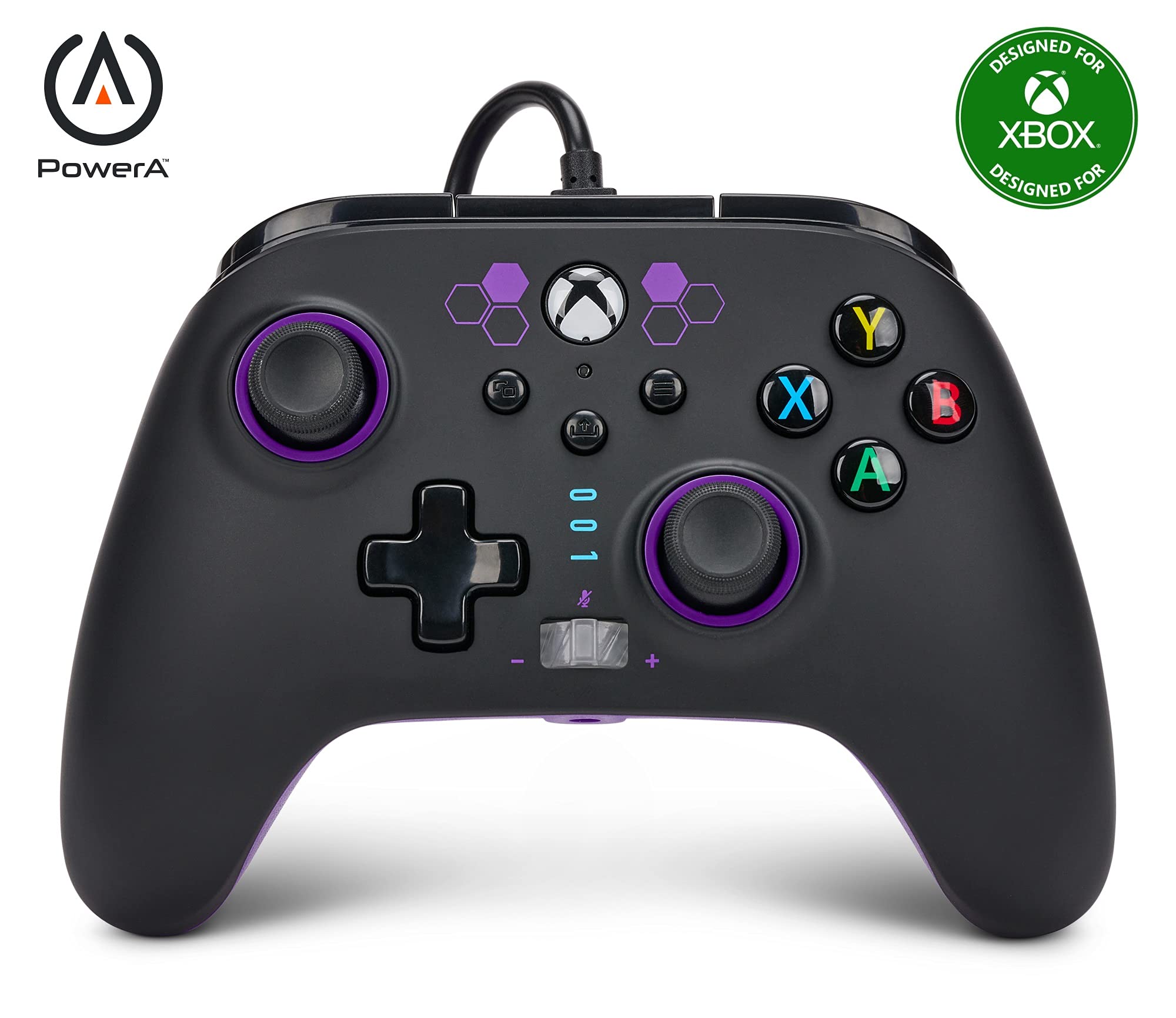 PowerA Enhanced Wired Controller for Xbox Series X|S - Purple Hex, Gamepad, Wired Video Game Controller, Gaming Controller, Xbox Series X|S - Xbox Series X (Renewed)