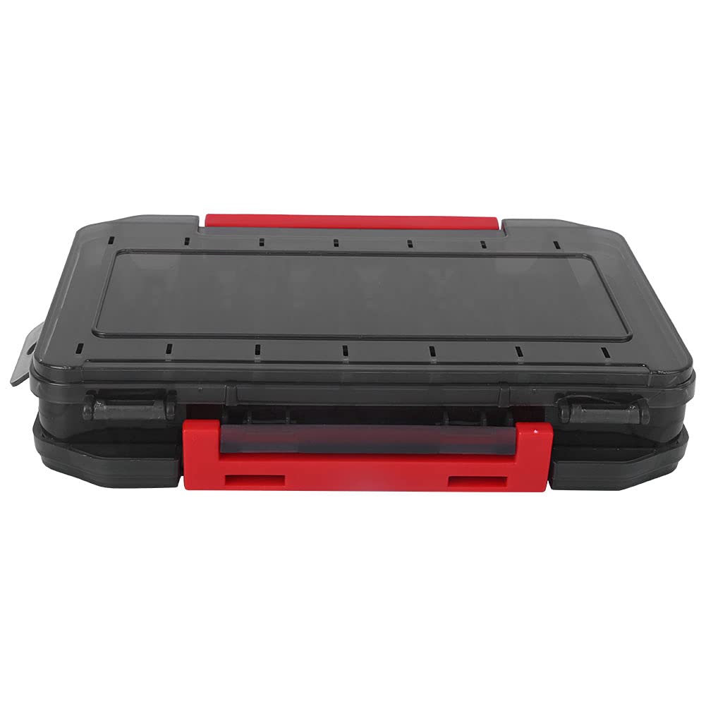 Yeuipea Fishing Tool Storage Box, Multifunction PVC Double Layer Lure Tool Storage Box Fishing Bait Accessory Gray(A)