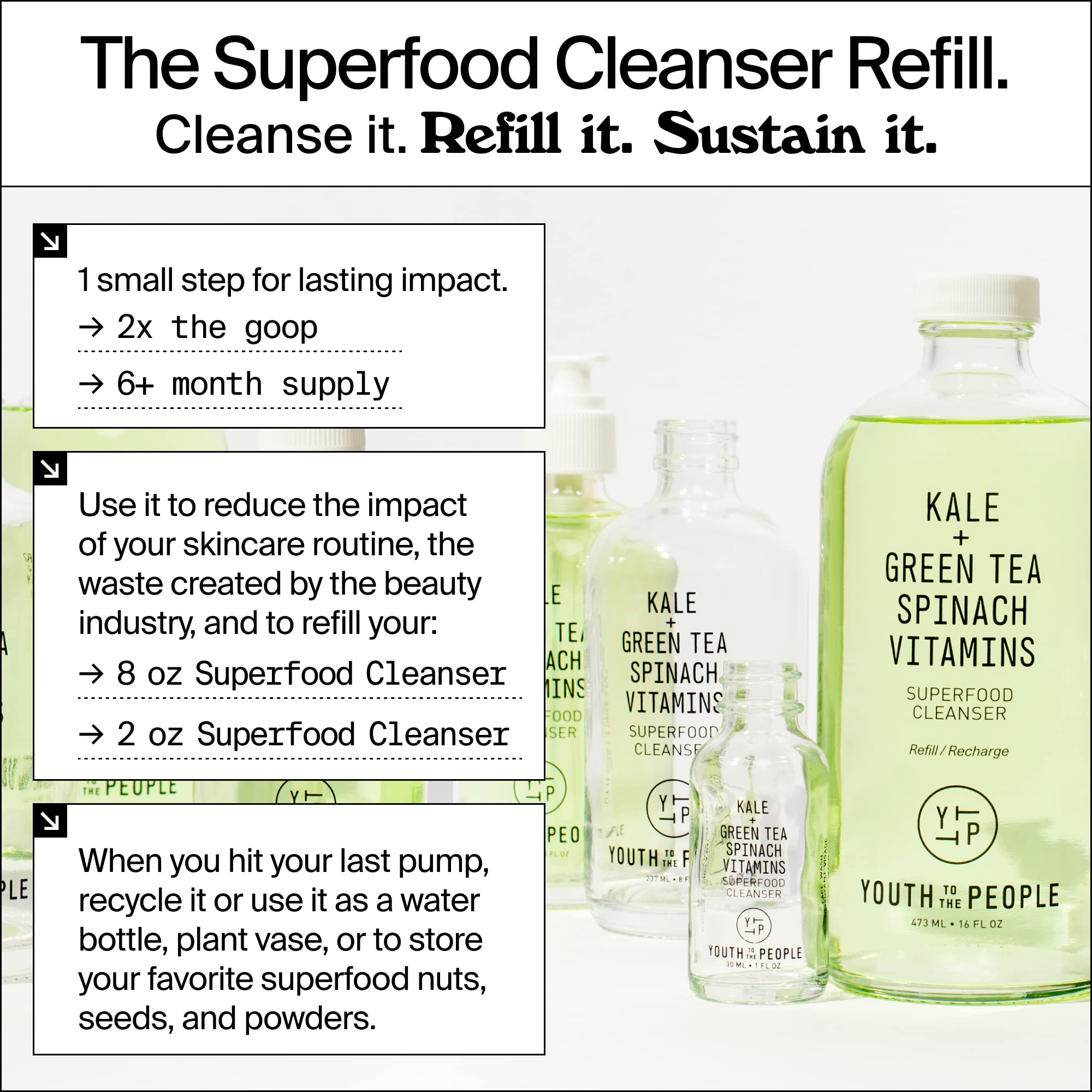 Youth To The People Cleanse Your Way Kit - Full Size Superfood Cleanser (8oz) + Travel Size (1oz)