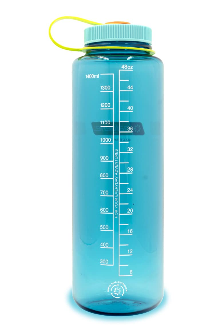 Nalgene Sustain Tritan BPA-Free Water Bottle Made with Material Derived from 50% Plastic Waste, 32 OZ, Wide Mouth