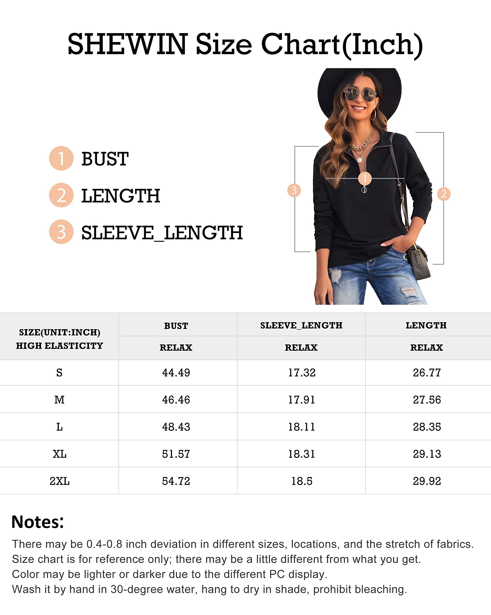 SHEWIN Womens Casual Quarter Zip Pullover Tops Long Sleeve Lapel Zipper Oversized Sweatshirt Loose Fall Fashion Clothes for Women 2023,US 8-10(M),Pink
