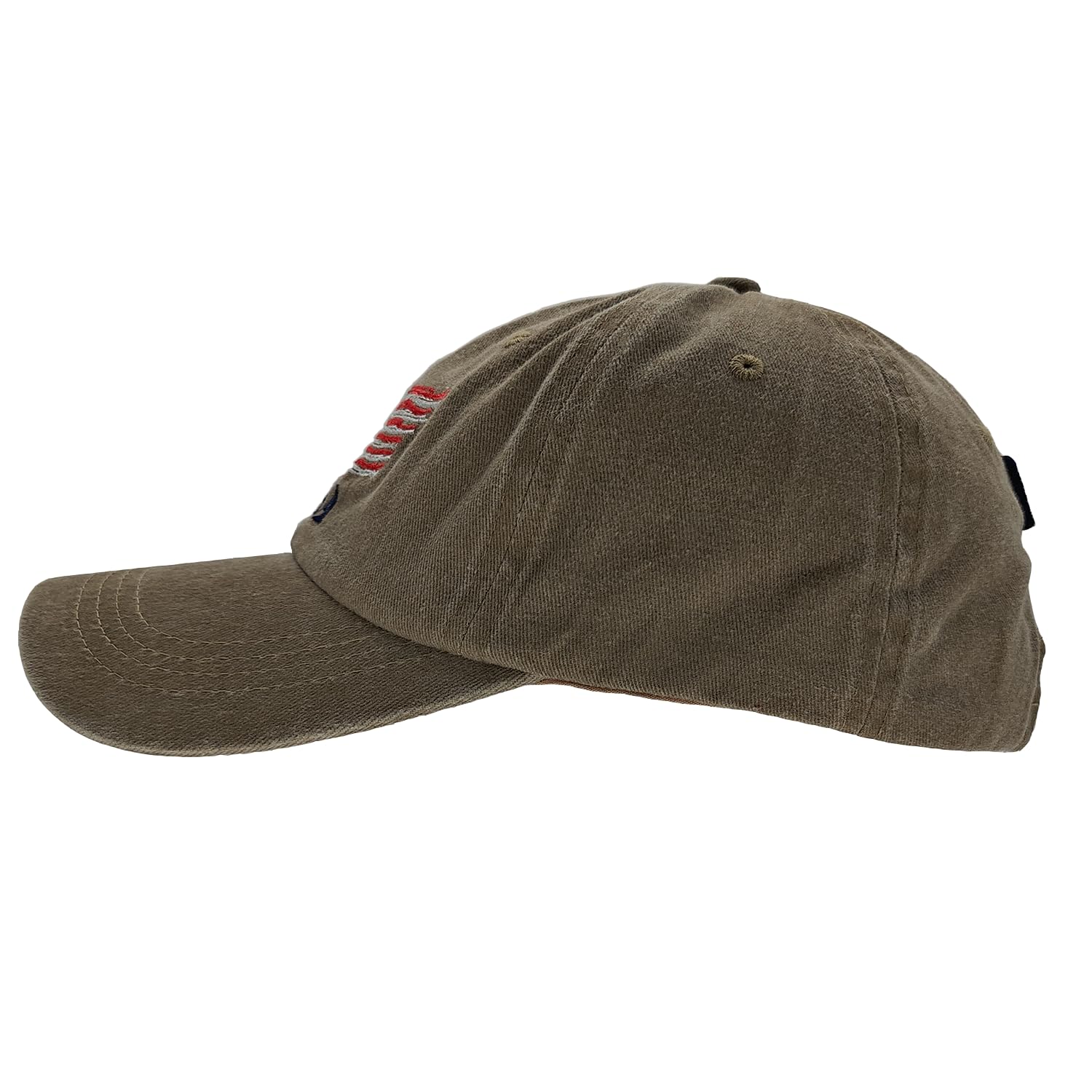 MEISHIMEIKE American Flag Hat for Men Women Adjustable Cotton Baseball Cap (Black)